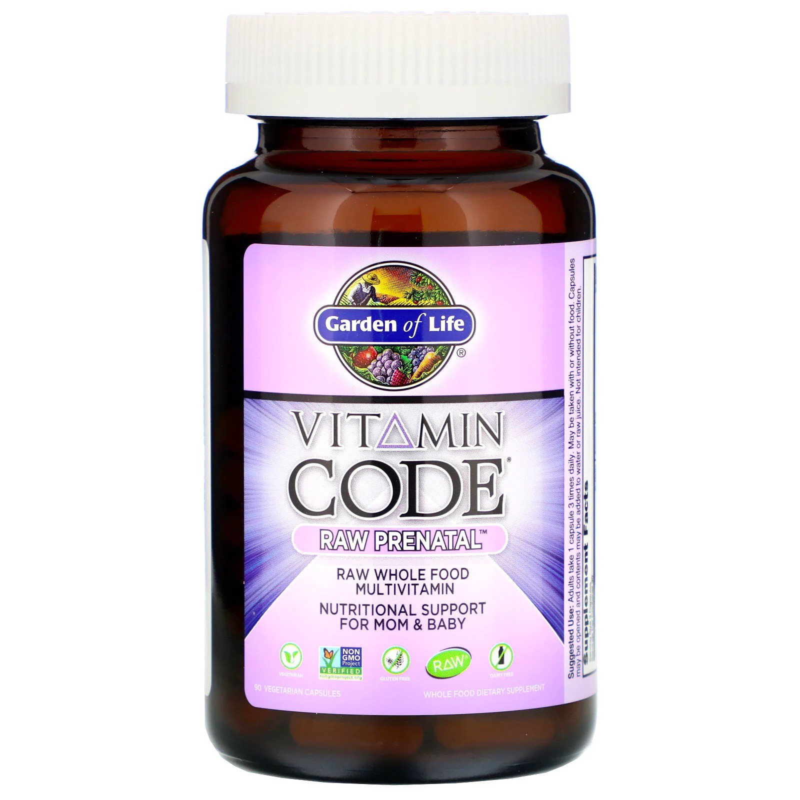 Koop Vitamin Code - Raw Prenatal (90 Vegetarian Capsules) - Garden of